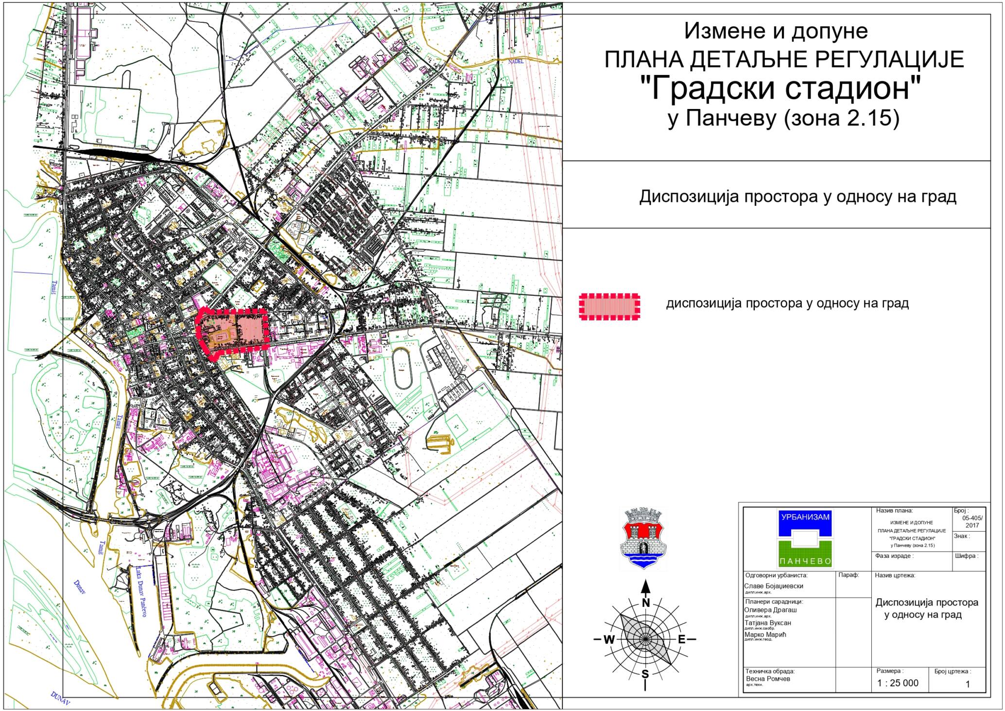 Измене и допуне ПДР ''ГРАДСКИ СТАДИОН'' У Панчеву - Град Панчево